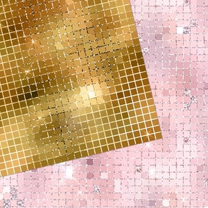 Disco Mirror Glam Digital Paper - Seamless Shimmer Tileable Backgrounds ...