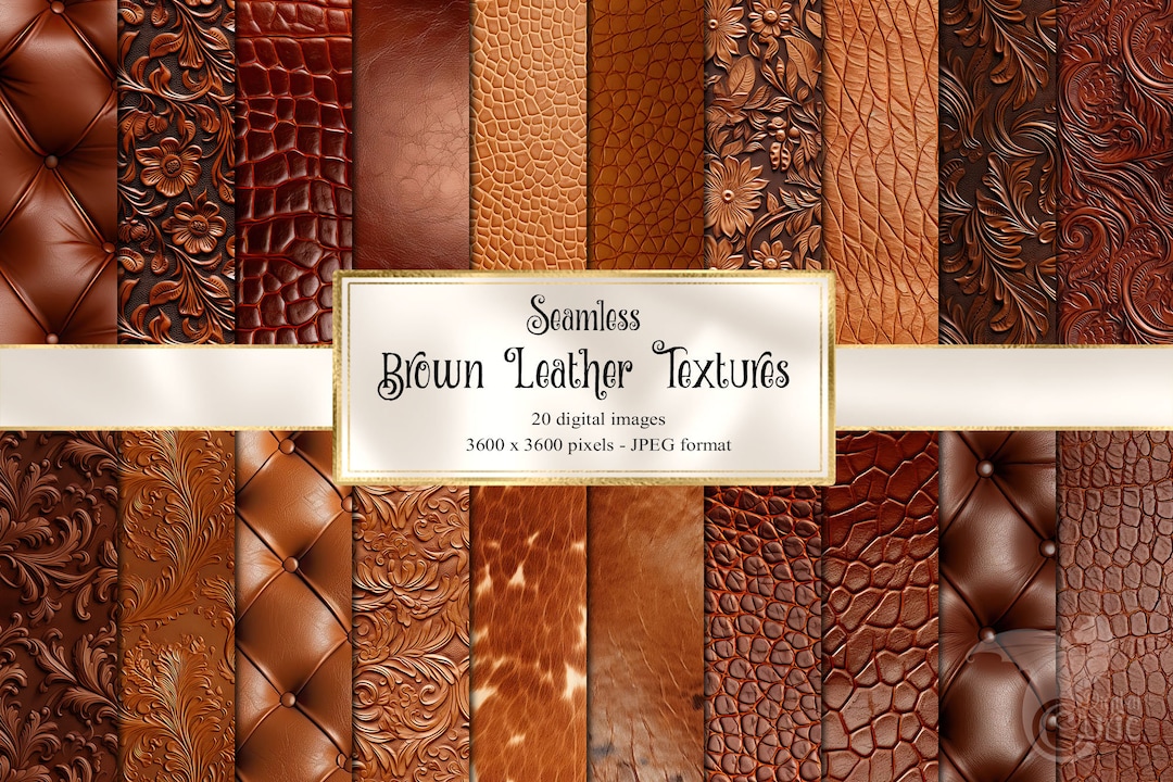 Brown Leather Textures, Seamless Digital Paper (instant Download) - Etsy