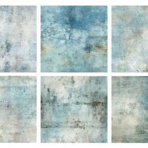 Baby Blue Grunge Textures, Seamless Textured Digital Paper, Rustic ...