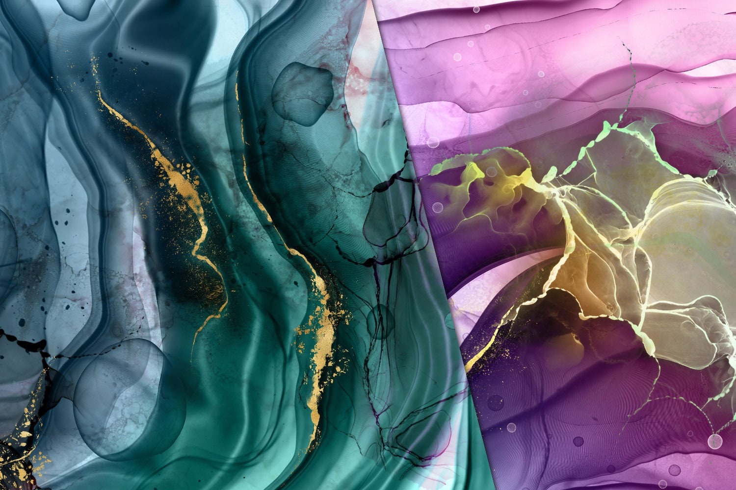 Gold Liquid Ink Digital Paper Printable Scrapbook Paper With - Etsy