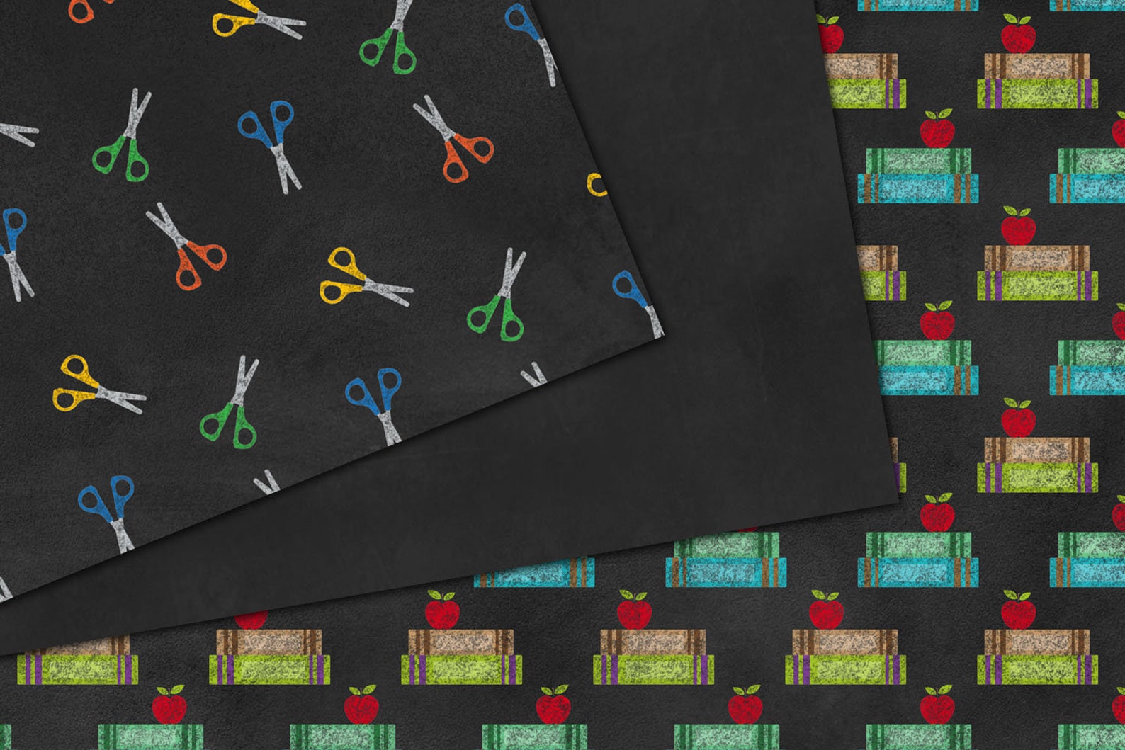 Chalkboard School Digital Paper Seamless Back to School and - Etsy