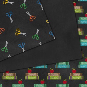 Chalkboard School Digital Paper - Seamless Back to School and Teacher ...