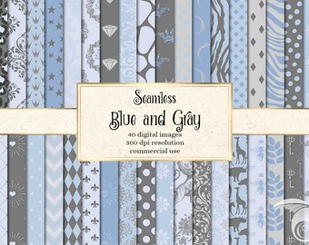 Baby Blue and Gray | Etsy