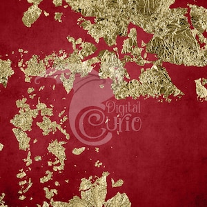 Red and Gold Foil Flake Textures - Printable Foil Backgrounds and ...