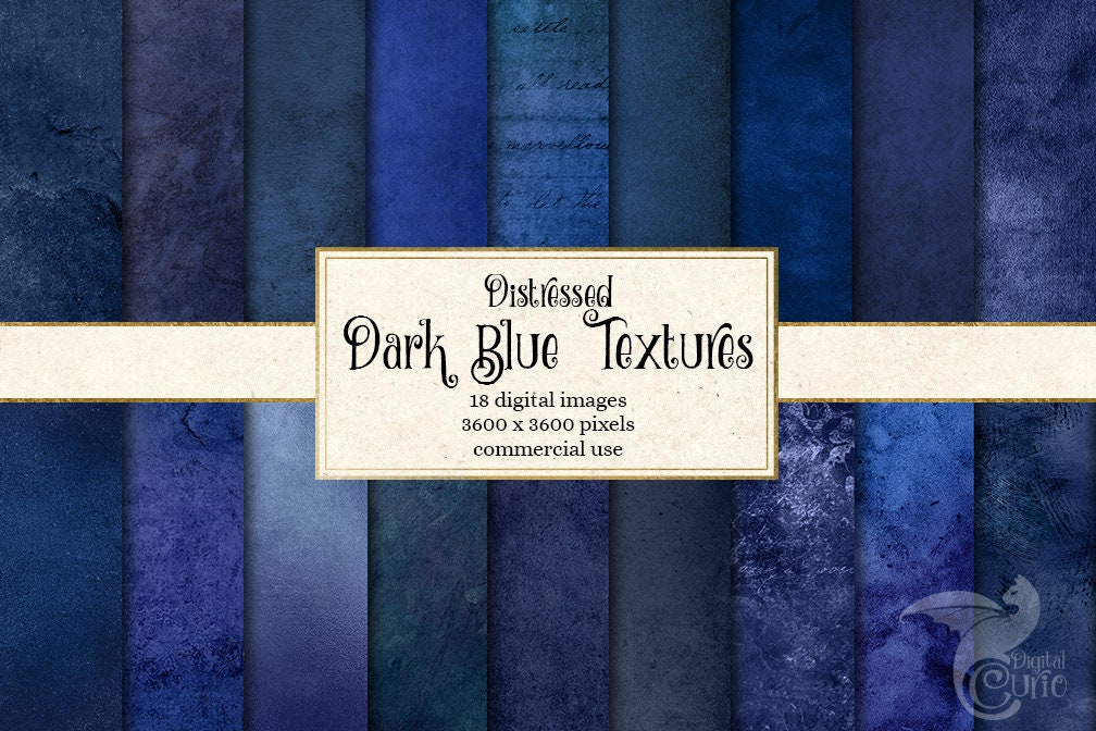 Distressed Dark Blue Textures Digital Paper Blue Grunge - Etsy