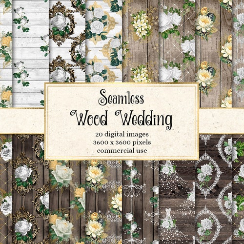 Rustic Navy and Burgundy Floral Wood Digital Paper Printable - Etsy