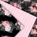 Pink and Black Floral Digital Paper, Vintage Shabby Chic (digital ...