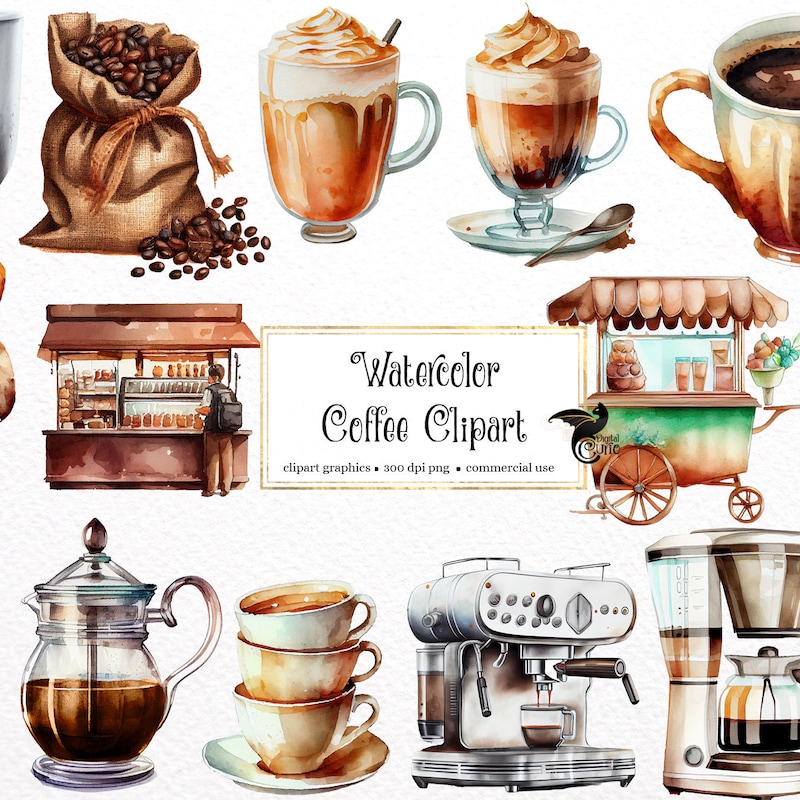 Coffee Clipart - Etsy