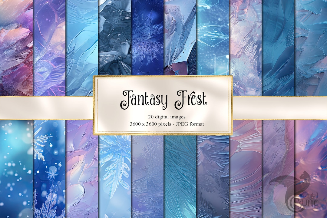 Fantasy Frost Textures - Shimmering Rainbow Snow and Ice Textures ...