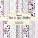 Lilac and Gray Shabby Digital Paper, Seamless Floral Patterns Rustic ...