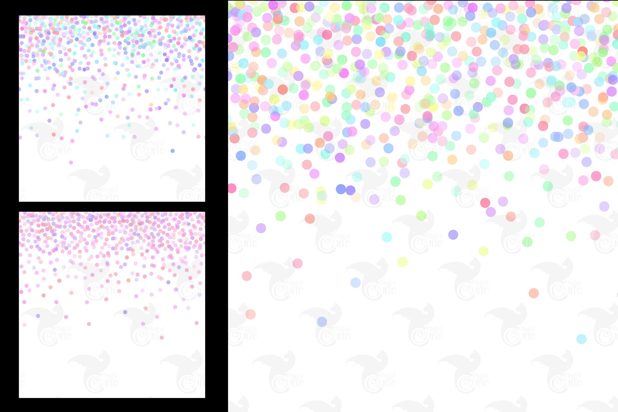 Pastel Confetti Digital Paper, Seamless Printable Textures (digital ...