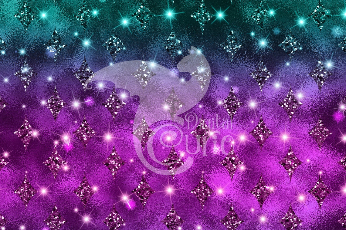 Ombre Glitter Celestial Digital Paper Seamless Glitter - Etsy