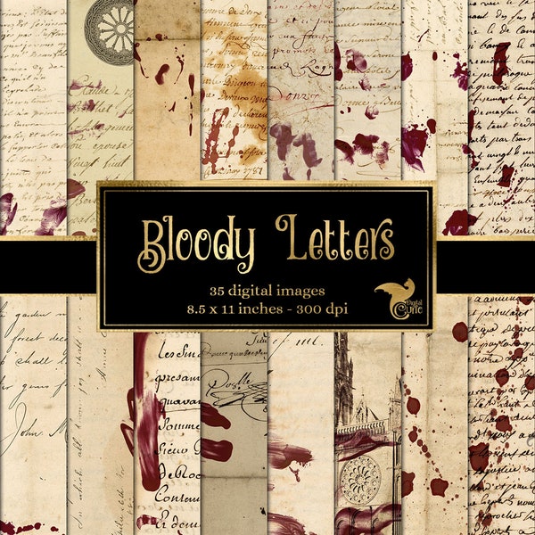Bloody Letters - Etsy