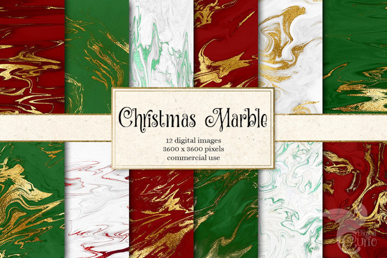 Christmas Marble Digital Paper Gold Vein Marble Textures - Etsy