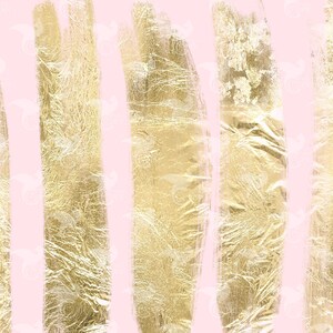 Gold Paint Digital Paper, Blush Pink and Gold Paint Strokes Backgrounds ...