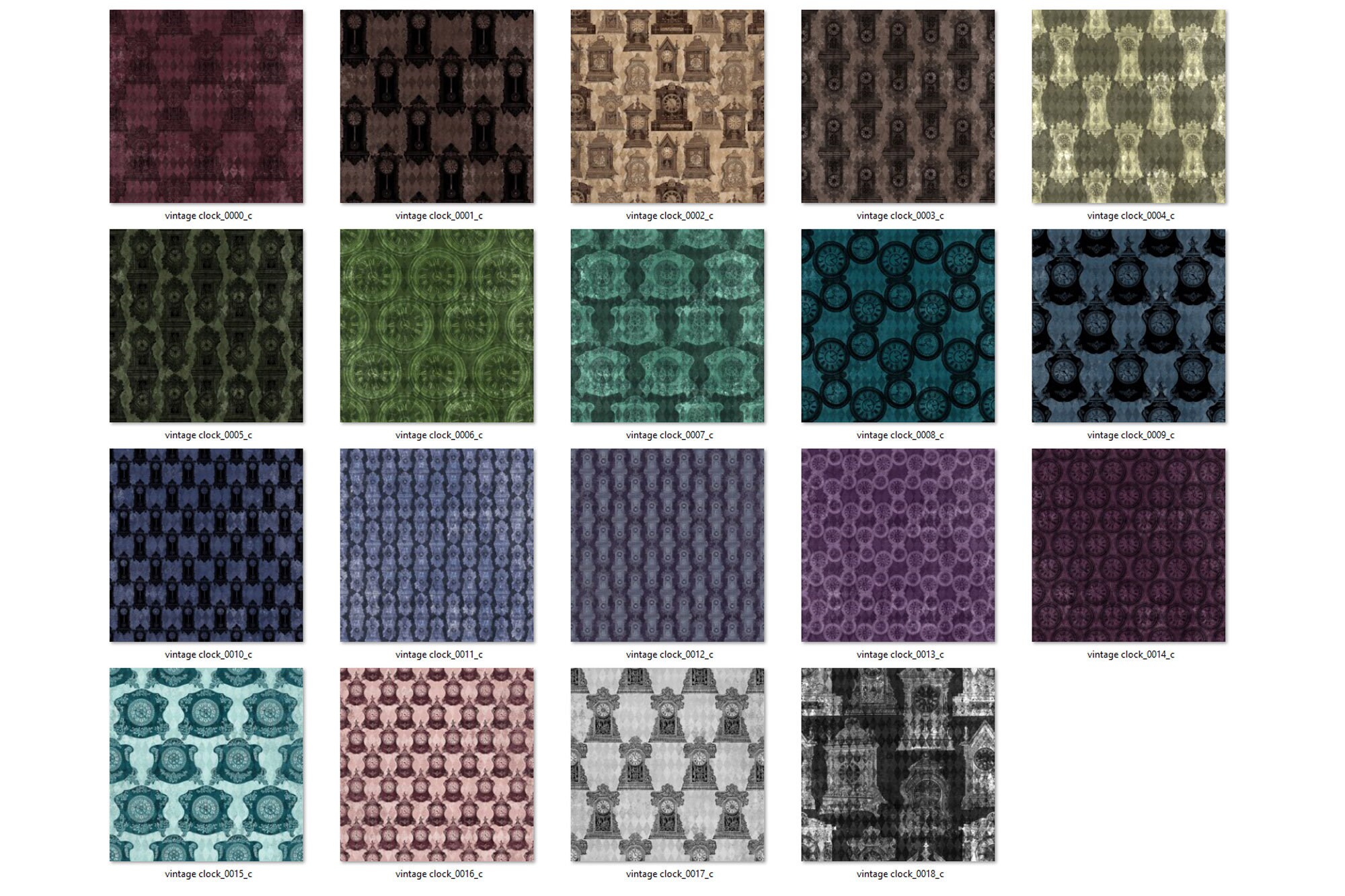 Vintage Clocks Digital Paper Seamless Antique Steampunk - Etsy