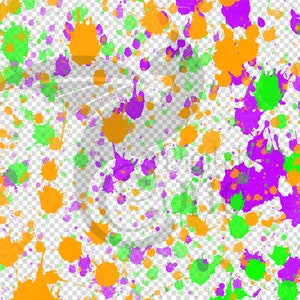 Neon Paint Splatter Overlays - Digital Graphics in PNG Format Instant ...