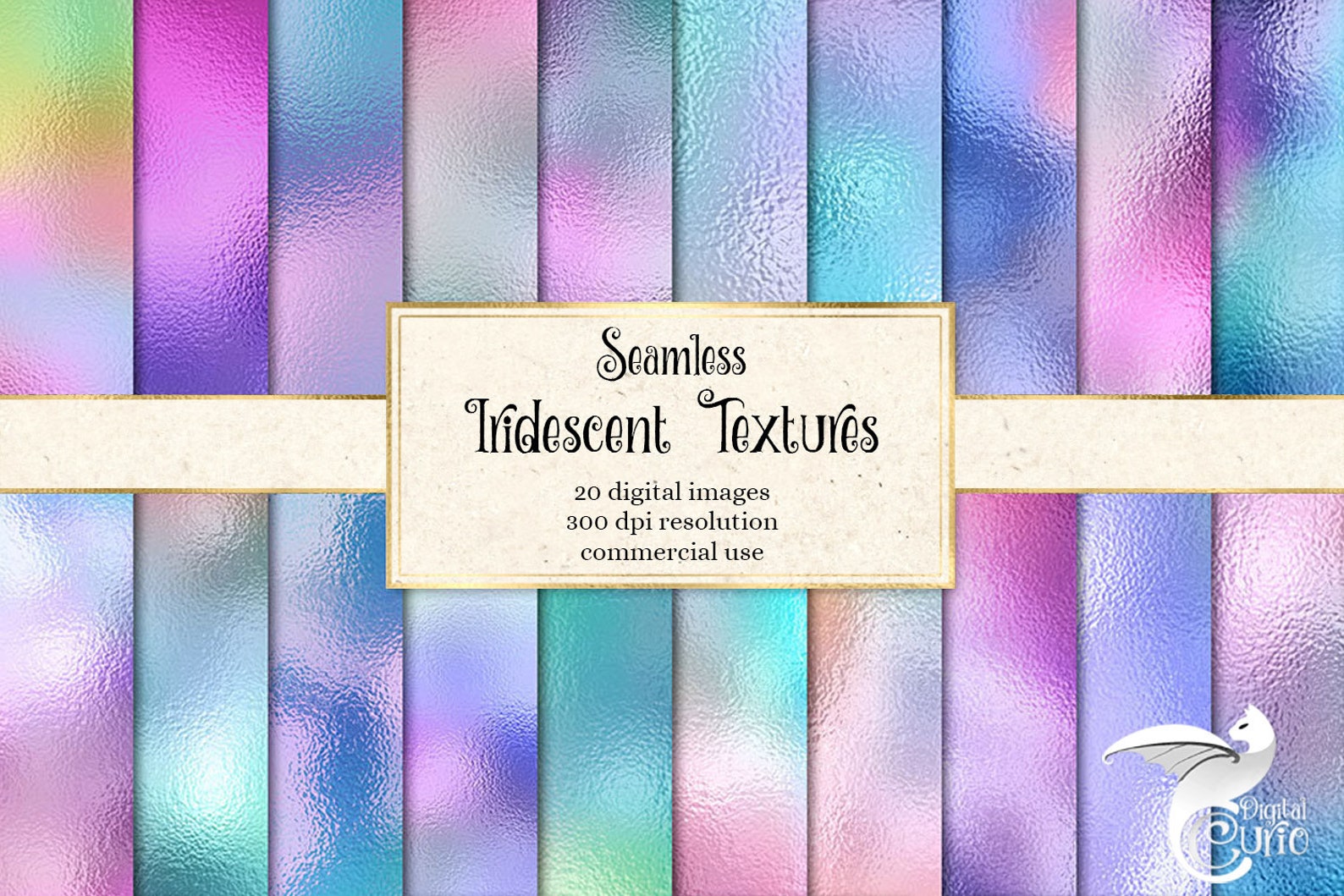Iridescent Textures, Seamless Iridescent Digital Paper, Iridescent ...