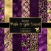 Purple and Gold Leopard Digital Paper Seamless Leopard Spot | Etsy