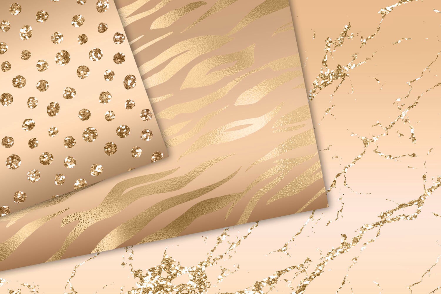 Gold Bling Digital Paper Glitter and Foil Backgrounds With - Etsy