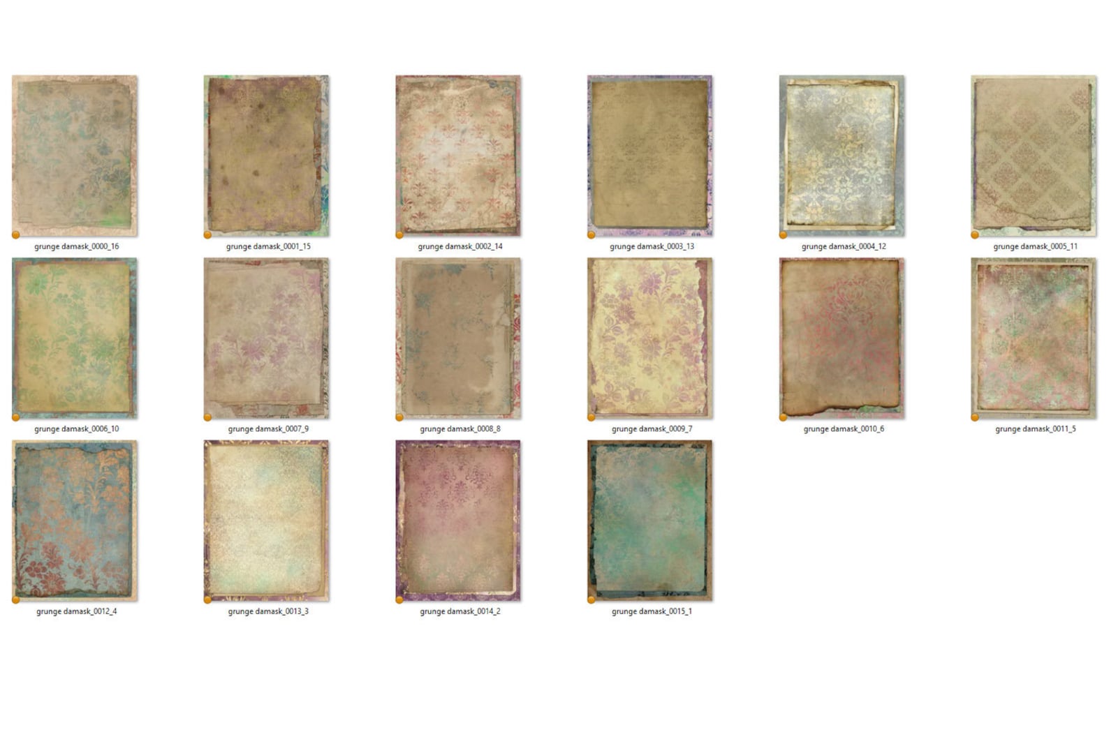 Grunge Damask Notebook Paper Digital Paper Distressed Junk - Etsy