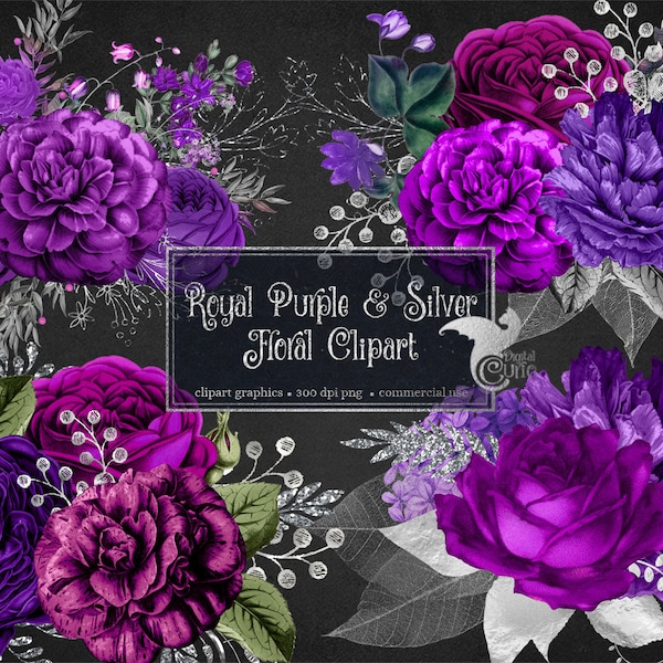 White Purple Silver - Etsy