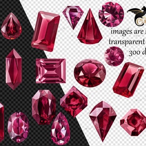 Ruby Gems Clipart - Mystical Magic Gems, Luxury Diamond PNG Format ...