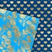 Blue and Gold Digital Paper, Seamless Gold and Blue Patterns, Foil ...