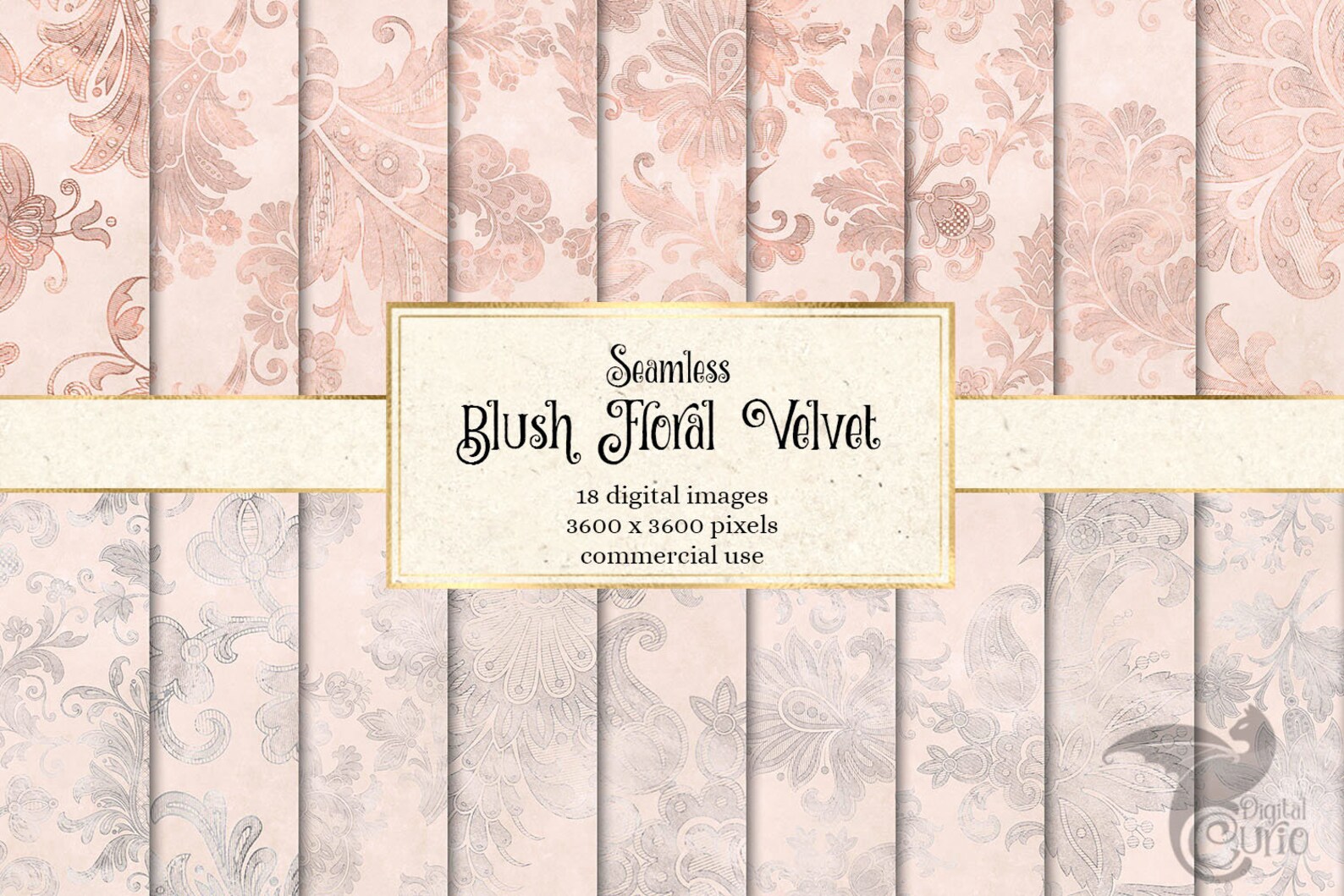 Blush Floral Velvet Digital Paper Seamless Blush Pink Wedding - Etsy
