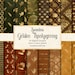 Golden Thanksgiving Digital Paper, Seamless Autumn Patterns Fall ...