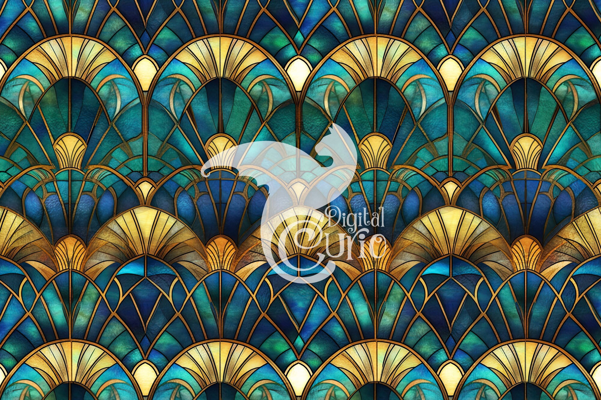 Stained Glass Peacock Digital Paper, Seamless Printable Textures ...