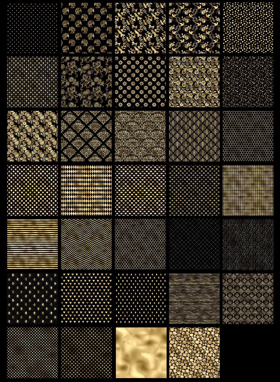 Gold Pattern Overlays for Digital Paper Scrapbooking - Etsy