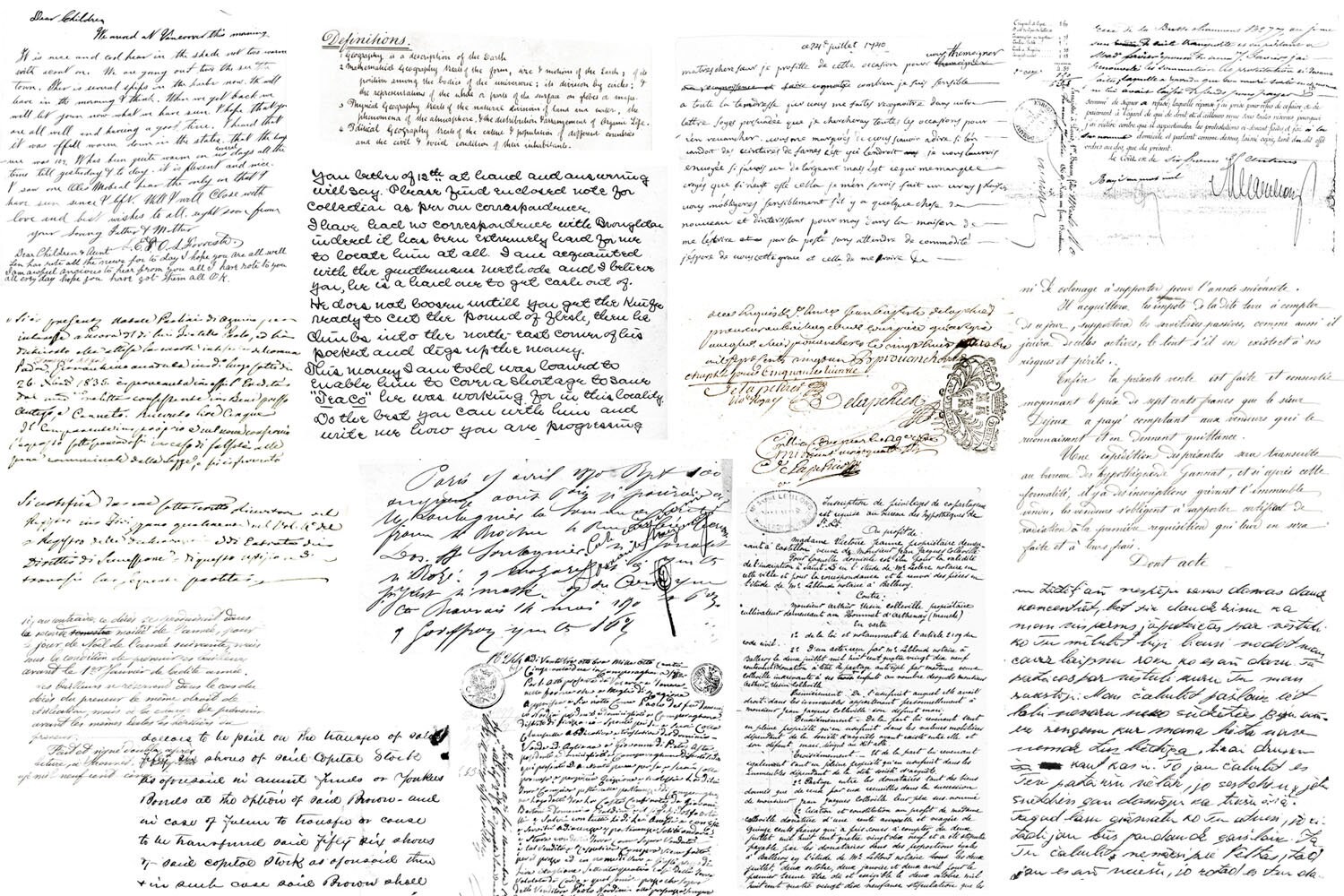 Old Handwriting Overlays 2 Digital Vintage Letters PNG - Etsy