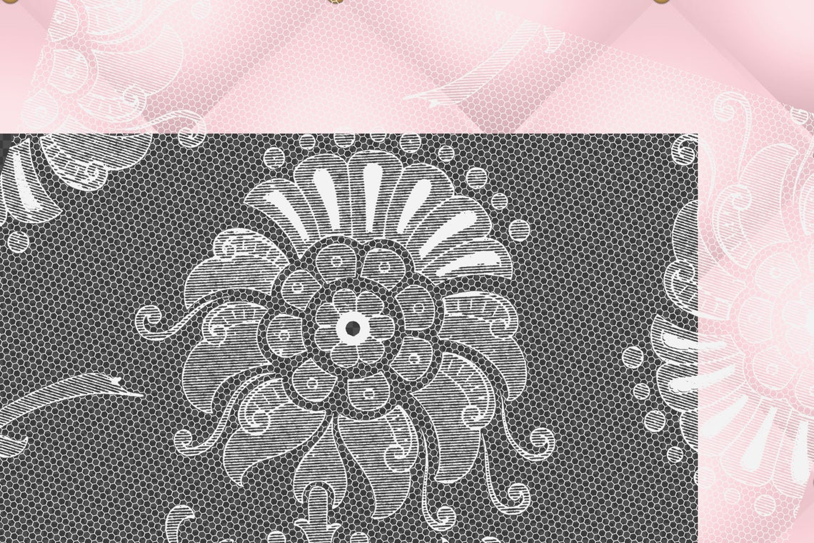 White Floral Lace Overlays Seamless Shabby Lace Patterns in | Etsy