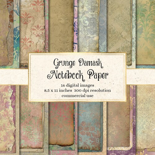 Gothic Grunge Faded Printable Paper Junk Journal Pages Kit - Etsy