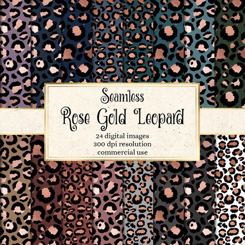 Golden Leopard Digital Paper Seamless Cheetah Skin Pattern - Etsy