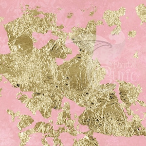 Pink and Gold Foil Flake Textures - Printable Foil Backgrounds and ...