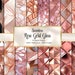 Rose Gold Glass Digital Paper, Seamless Rose Gold Textures, Printable ...