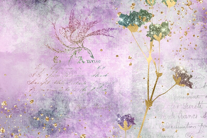 Shabby Glam Graphics With Glitter Lace Diamonds and Pearls - Etsy