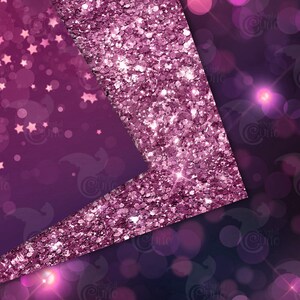 Purple Bokeh and Glitter Digital Paper Seamless Textures With Sparkle ...