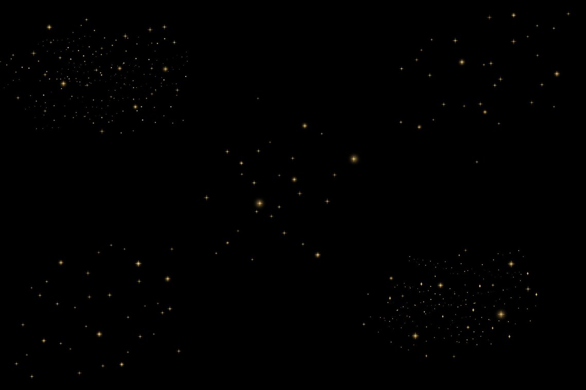 Celestial Gold Star Overlays starry night gold star clusters | Etsy