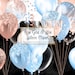 Rose Gold and Blue Balloons Clipart Party Clip Art Balloons | Etsy