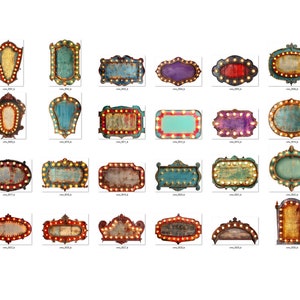 Vintage Marquee Signs Clipart - Rustic Circus Graphics in PNG Format ...