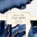 Navy and Gold Agate Borders, Watercolor Geode PNG Overlays (digital ...