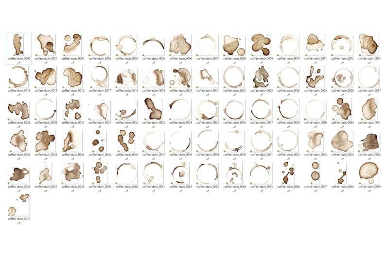 Coffee Stains Clip Art Digital Coffee and Espresso Ring - Etsy