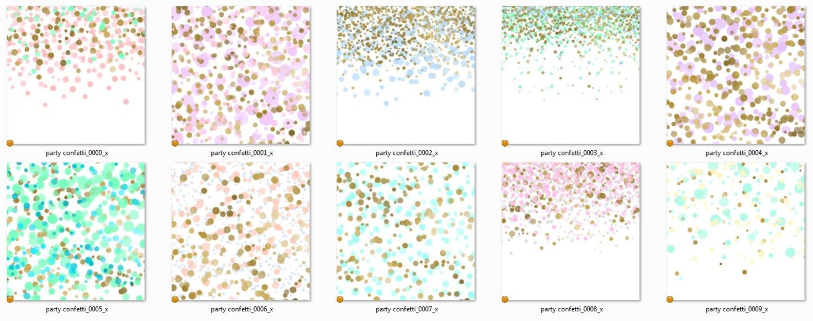 Pastel Party Confetti Digital Paper Gold Foil Polka Dots - Etsy