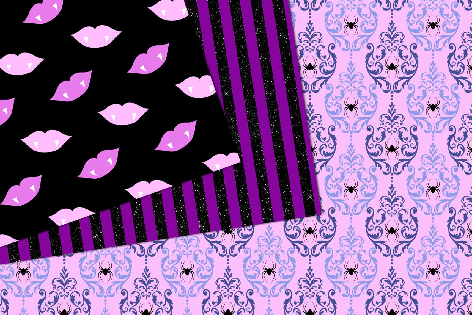 Vampire Girl Digital Paper Seamless Vampire Patterns With - Etsy