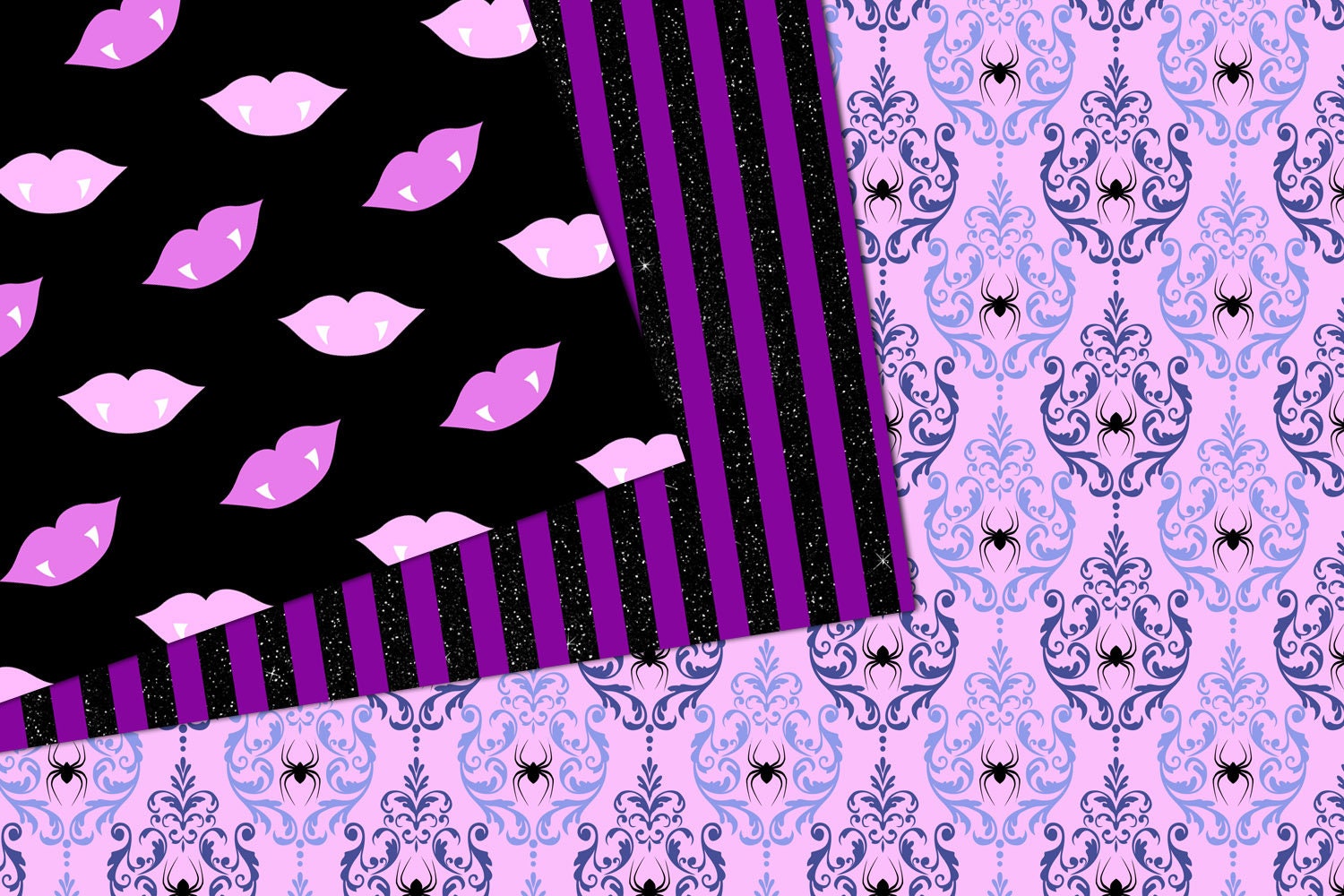 Vampire Girl Digital Paper Seamless Vampire Patterns With - Etsy