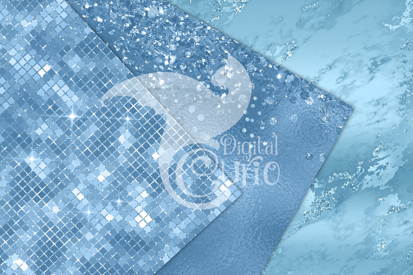 Luxury Baby Blue Digital Paper Seamless Blue Scrapbook Paper - Etsy