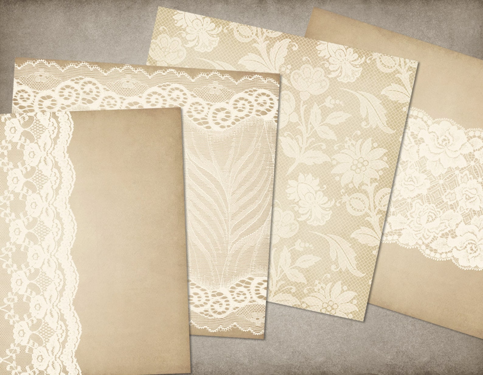 Vintage Ivory Lace Digital Paper, Shabby Chic Wedding (digital Download ...